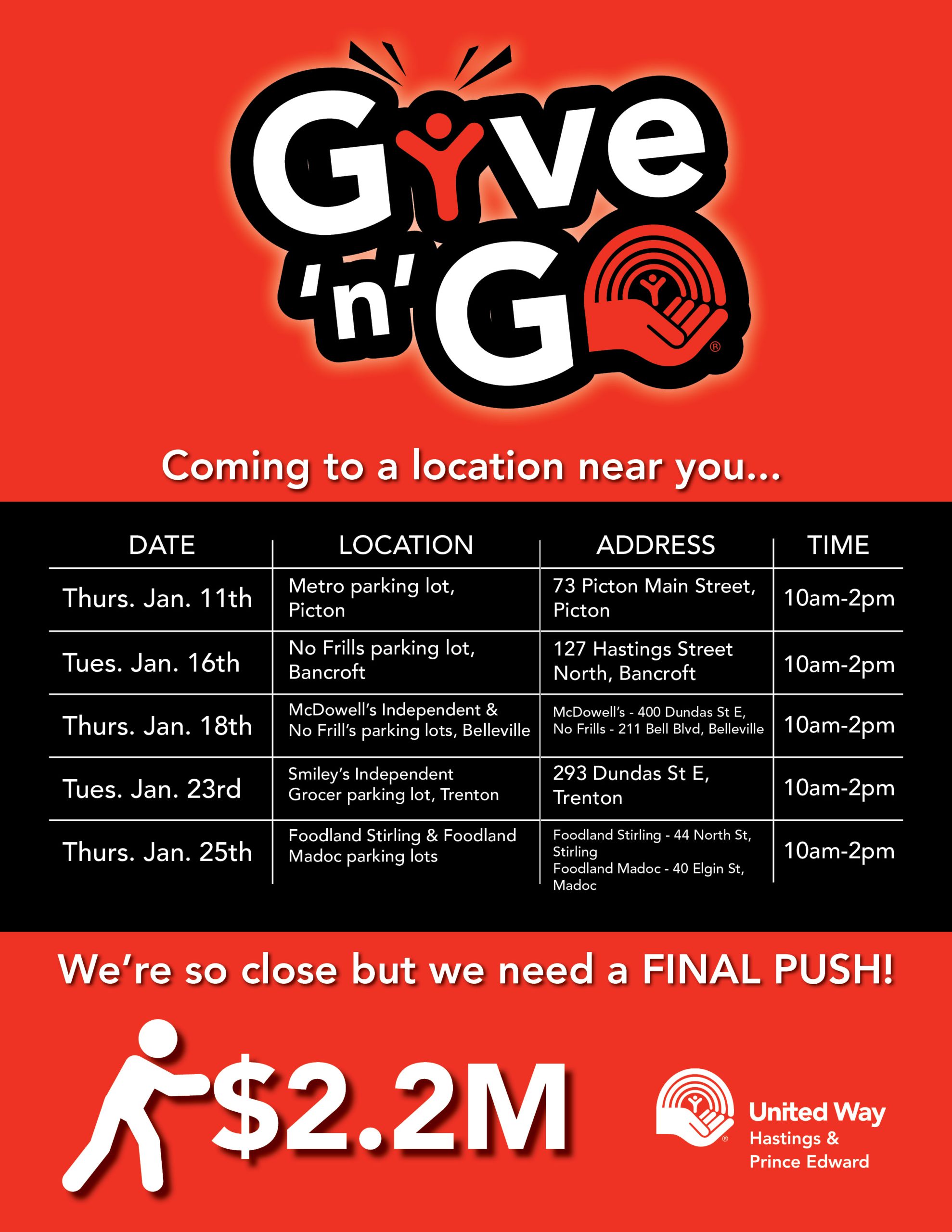 Give 'n' Go - United Way Hastings & Prince Edward